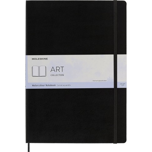Moleskine A3 Art Water Colour Notebook Black: Xxl Sketchbook, Hard ...