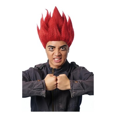 Costume Culture By Franco Llc Anime Red Riot Adult Red Costume Wig : Target