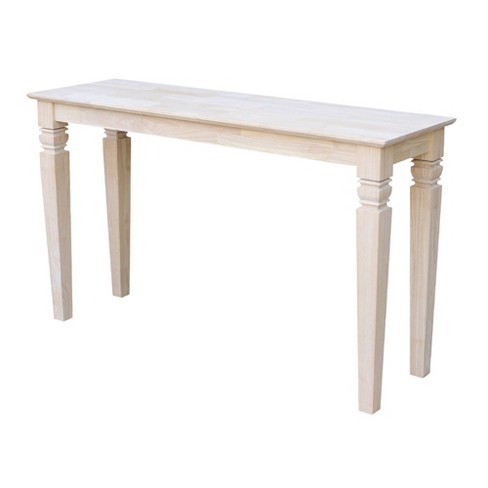 International Concepts Java Console Table : Farmhouse Style, Unfinished ...