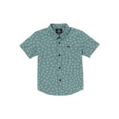 Volcom Toddler Boys Interstone Short Sleeve Button Down Shirt, Service ...