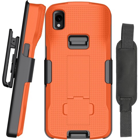 Nakedcellphone Case/strap/holster Combo For Zebra Tc22 / Tc27 - Orange ...