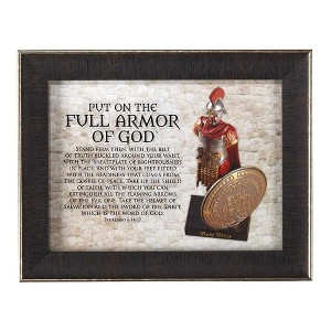 Armor Of God Black 15 x 12 Glass Wall Plaque Sign : Target