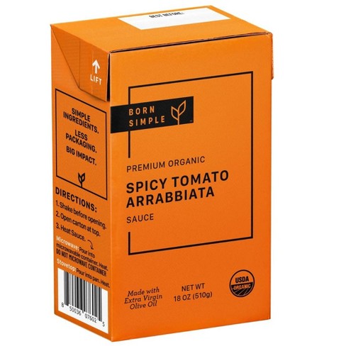 Born Simple Tomato Sauce Spicy Arrabbiata - Case Of 8 - 18 Oz : Target