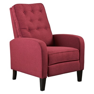 Nievis Tufted Recliner - Deep Red - Christopher Knight Home : Target