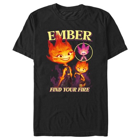 Men's Elemental Ember Find Your Fire Poster T-shirt - Black - Medium ...