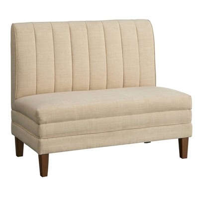 Linon Tobin Traditional Solid Wood Backless Storage Corner Breakfast ...