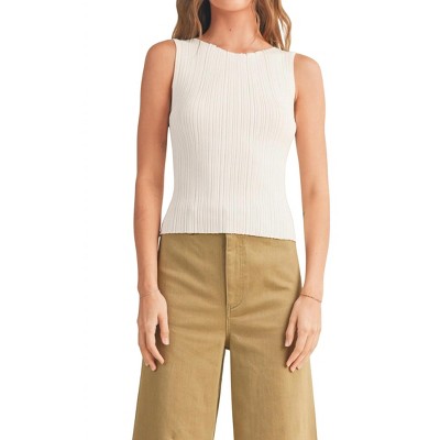 Women's Ribbed Knitted Tank Top - Miou Muse M : Target