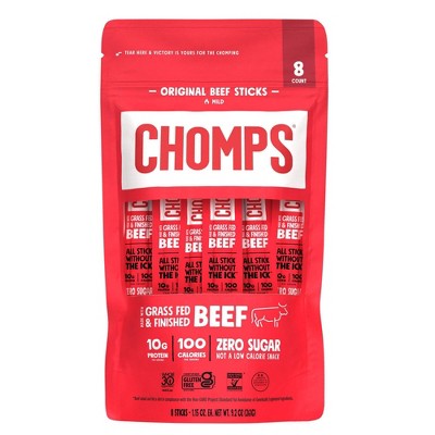 Chomps Chomplings Original Beef Sticks - 9.2oz/8ct : Target