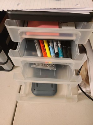 Iris 2pk 4 Drawer Desktop Organizer Compact Black : Target