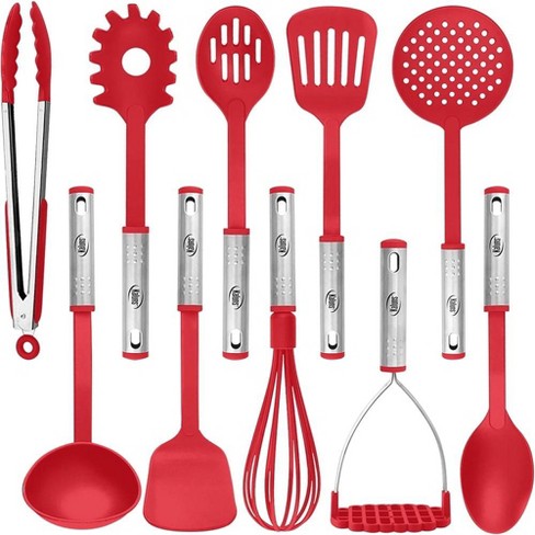 Kaluns Cooking Utensils Set, 10 Piece Nylon And Stainless Steel Cooking ...