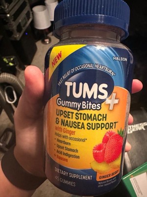 Tums + Upset Stomach & Nausea Support Gummy Bites - Ginger Berry - 45ct ...