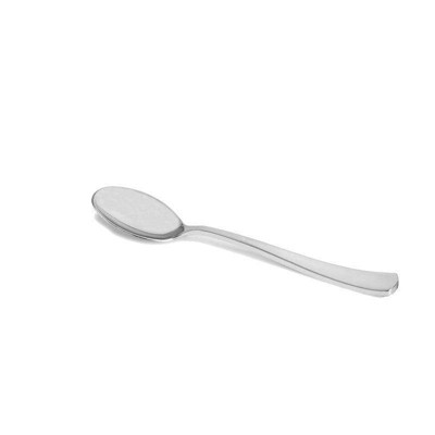 Smarty Had A Party Shiny Metallic Silver Plastic Spoons (600 Spoons ...