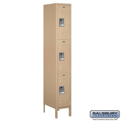 Salsbury Industries Assembled 3-tier Standard Metal Locker With One ...
