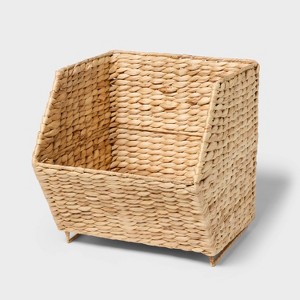 Woven Water Hyacinth Open Front Crate Natural - Brightroom™ : Target