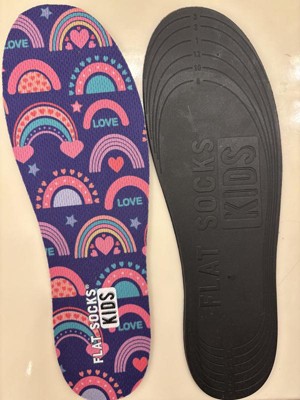 Kids' Flat Socks No Show Cushioned Socks - One Size Fits Most Rainbow ...