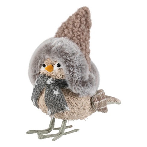 Northlight Standing Bird With Winter Hat And Scarf Christmas Figure - 7 ...