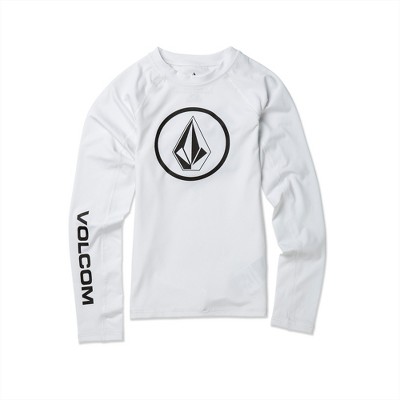 Volcom Boys Lido Solid Short Sleeve Upf 50 Rashguard, White - L, White ...