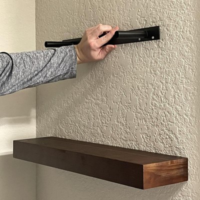 24" Floating Dark Wood Shelf White - Threshold™ : Target