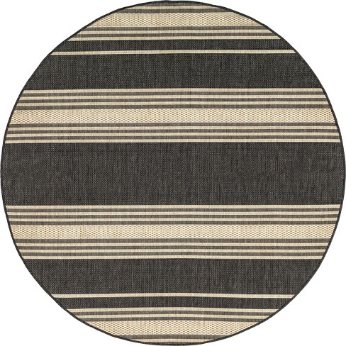Lauren Liess X Rugs Usa - Romy Striped Indoor/outdoor Area Rug Charcoal ...