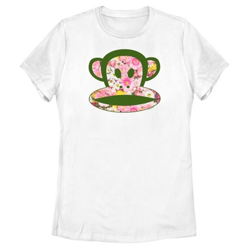 Women's Paul Frank Floral Julius The Monkey T-shirt - White - Large ...