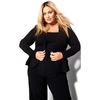 City Chic | Women's Plus Size Madison Jacket - Black - 20w : Target