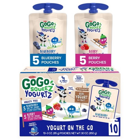 Gogo Squeez Kids' Yogurtz, Variety Blueberry/berry - 30oz/10ct : Target