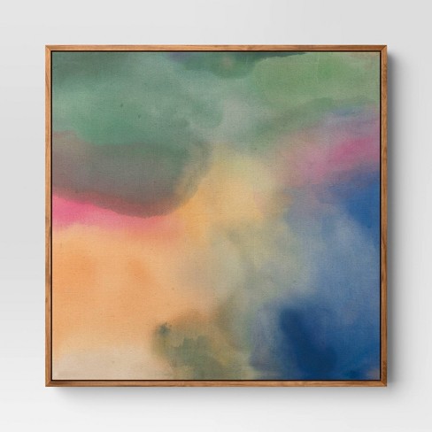 24"x24" Abstract Canvas Framed Art - Threshold™ : Target
