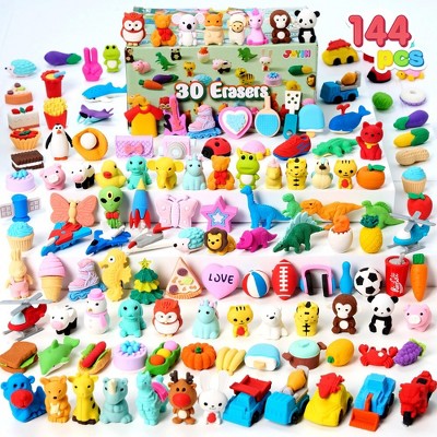 Syncfun 144pcs Animal 3d Erasers, Mini Pencil Erasers For Kids, Puzzle ...