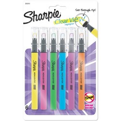 Sharpie Clear View 12pk Highlighters Chisel Tip Multicolored : Target