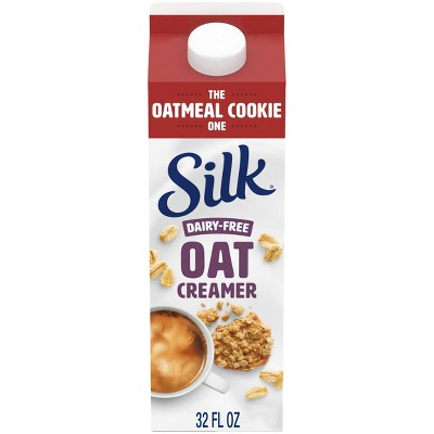 Silk Oatmeal Cookie Oat Milk Coffee Creamer - 32 Fl Oz (1qt) Bottle ...
