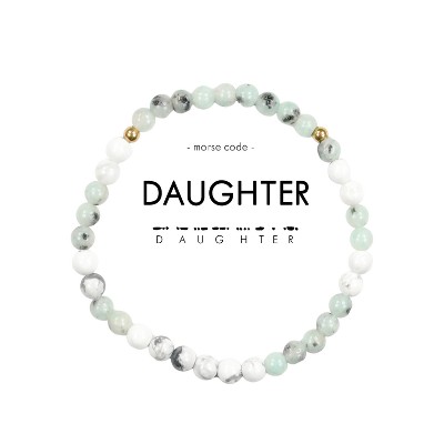 Ethic Goods Girl's 4mm Morse Code Bracelet Mini [strength] : Target