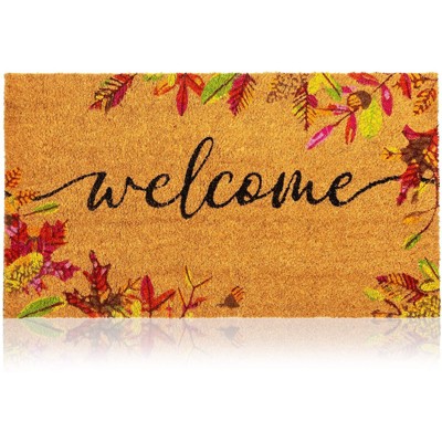 Juvale Natural Coir Doormat, Bicycle Welcome Mat (30 X 17 Inches) : Target