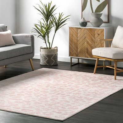 Nuloom Leopard Print Area Rug, 6' 7" X 9', Baby Pink : Target