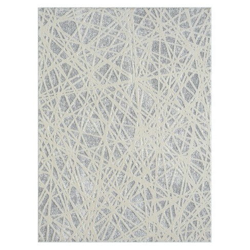 Luxe Weavers Geometric Abstract Lines Gray 8x10 Area Rug : Target