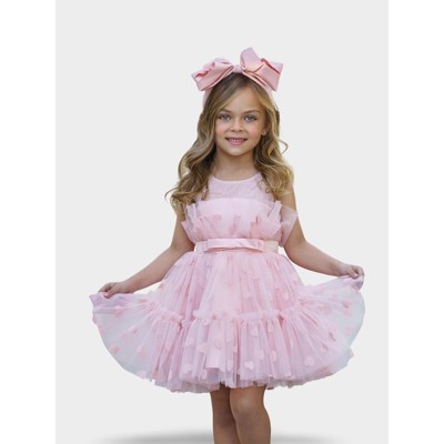 Sweetheart Chic Fanned Tulle Dress Mia Belle Girls, Pink, 7y/8y : Target