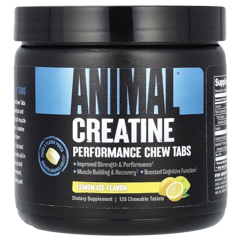 Animal Creatine Performance Chew Tabs, Lemon Ice, 120 Chewable Tablets ...