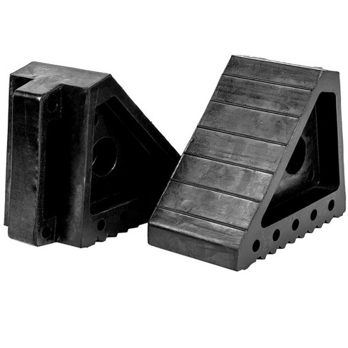Monoprice Solid Rubber Wheel Chocks (2-pack) 3 Ton Weight Capacity ...
