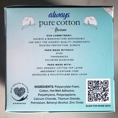 Always Pure Cotton Heavy Unscented Maxi Pads - Size 2 - 24ct : Target