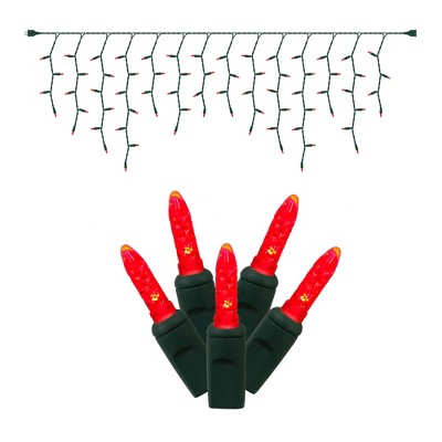 Vickerman 70 Red-pure White M5 Led Icicle Light On Green Wire, 9 ...