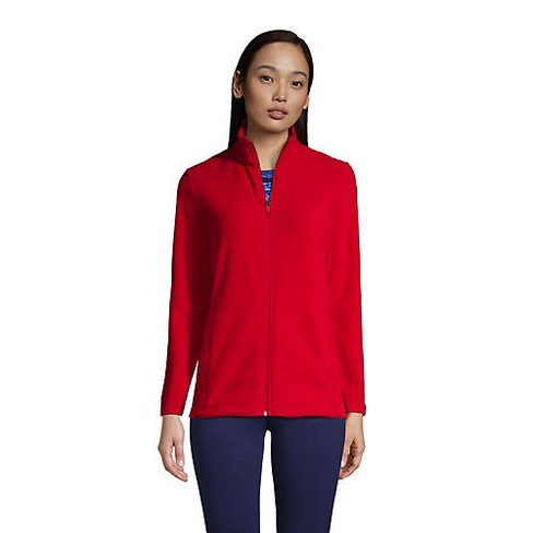 Lands' End Women's Fleece Full Zip Jacket - Medium - Rich Red : Target