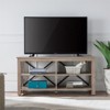 50" Open Back Tv Stand In Gray Oak Wood With Metal Black Accents - Henn ...