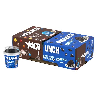 Yocrunch Low Fat Vanilla With Oreo And M&ms Yogurt Variety Pack - 8ct ...