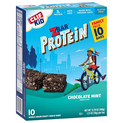 Clif Kid Zbar Protein Chocolate Mint Snack Bars - 10ct : Target