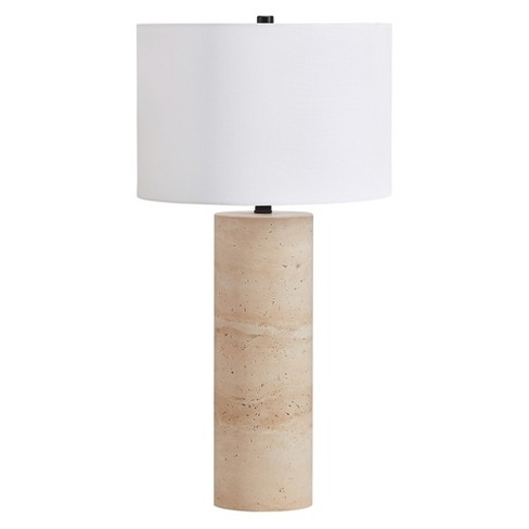Hampton & Thyme 29" Tall Natural Travertine Stone Table Lamp With ...