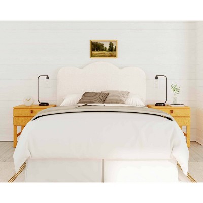 Queen Lizzie Headboard In Textured Linen Zuma White - Threshold™ : Target