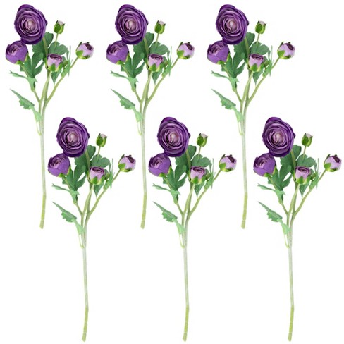 Northlight Real Touch™ Purple Ranunculus Artificial Floral Sprays, Set ...
