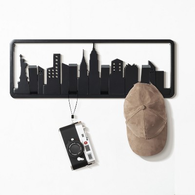 Umbra Flip 8 Hook Black/walnut : Target