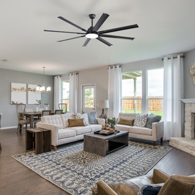84 Inch Large Design Ceiling Fan with 8 Fan Blades and Smart Control ...