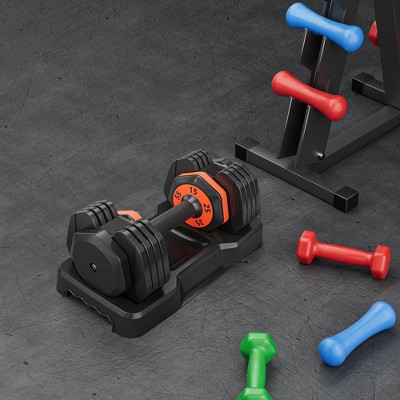 Lifepro 6-in-1 Adjustable Dumbbells - Compact Weight Set From 15lb To ...