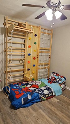 Walnut - 9-in-1 Swedish Ladder Wall Gym And Climber : Target